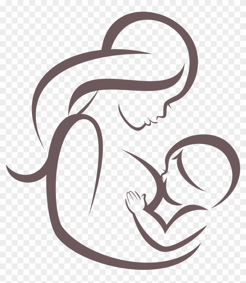Breastfeeding Infant Mother Stock Illustration - Breast Feeding Vector ...