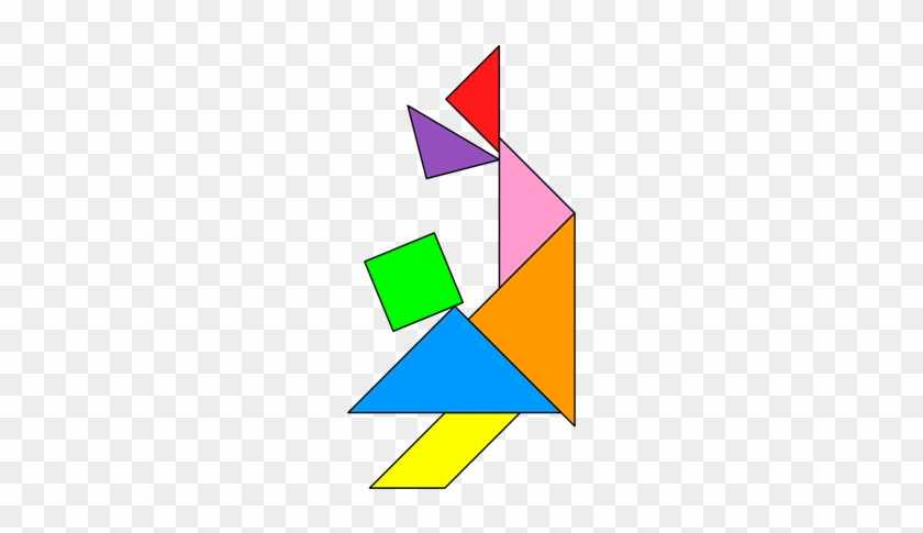 Tangram Acrobat - Graphic Design - Full Size PNG Clipart Images Download