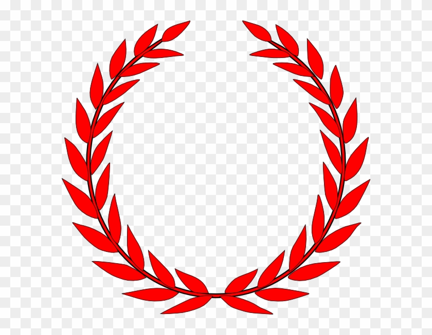 Red Laurel Wreath - Free Transparent PNG Clipart Images Download