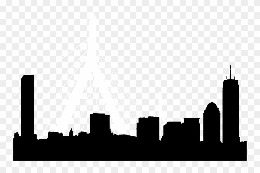Boston Skyline Silhouette - Full Size PNG Clipart Images Download