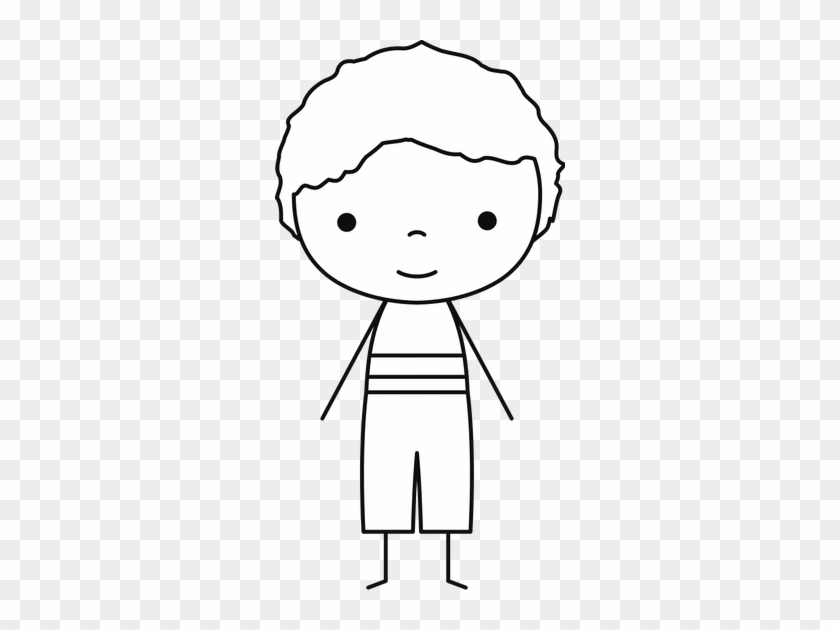Cute Stick Figure Boy - Cartoon - Full Size PNG Clipart Images Download