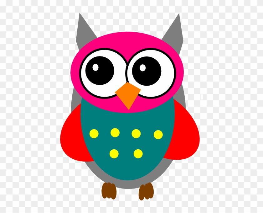 Pink And Grey Owl Clip Art At Clkercom Vector Online - Owls Vector Clip ...