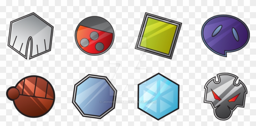 Johto Gym Badges By Johnriddle20 - Pokemon Soul Silver Badges - Full ...