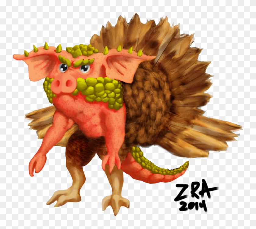 Fire Breathing Turkey Pig By Rhettcandy Fire Breathing - Cartoon - Free ...