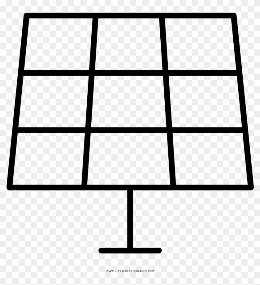 Solar Panel Coloring Page - Panel Solar Para Dibujar - Full Size PNG ...