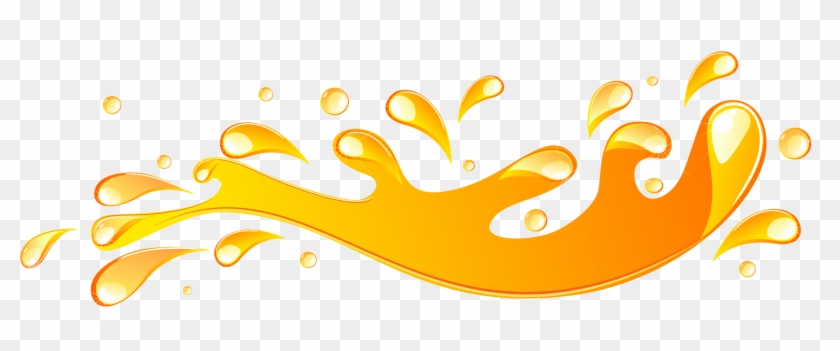 Drop Splash Yellow Liquid - Orange Splash - Full Size PNG Clipart ...