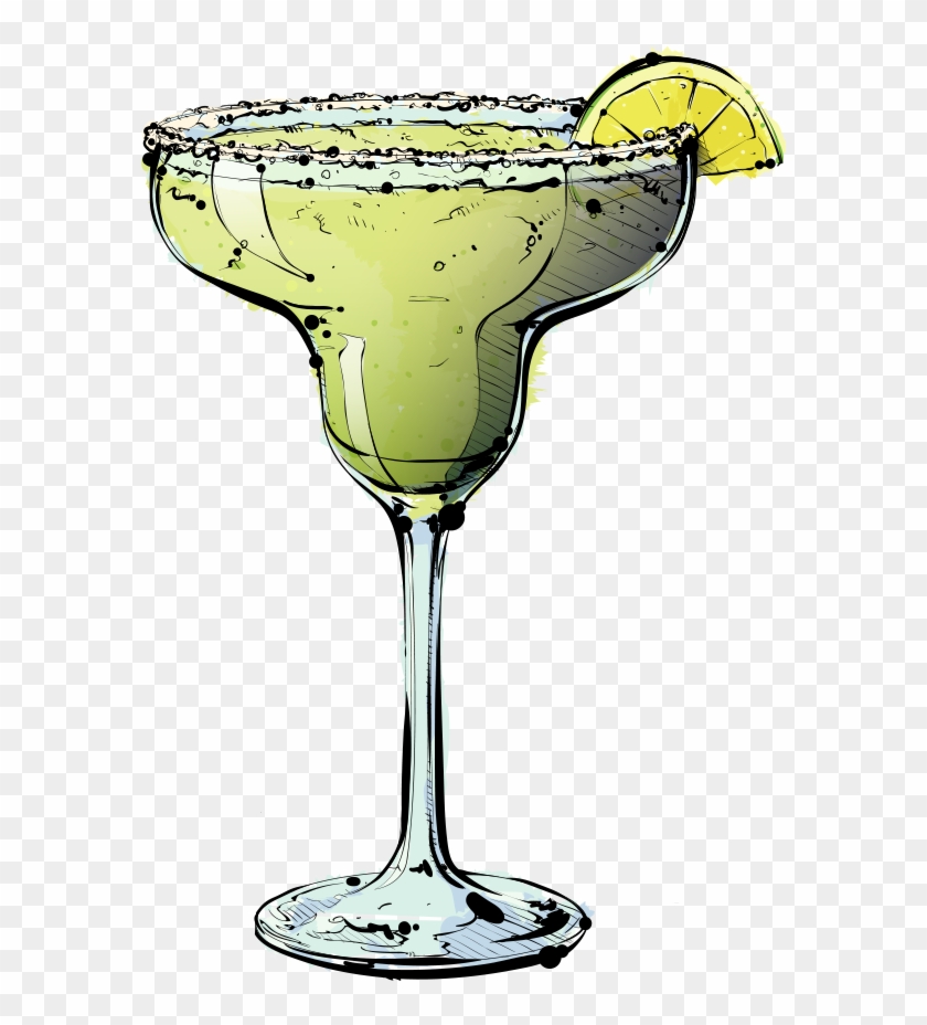 how to draw margarita glass