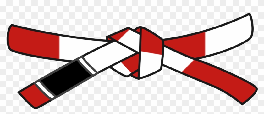Bjj Red White Belt - Brazilian Jiu-jitsu Ranking System - Full Size PNG ...