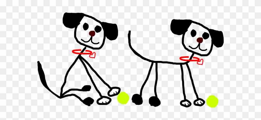 Stick Figure Dogs - Full Size PNG Clipart Images Download