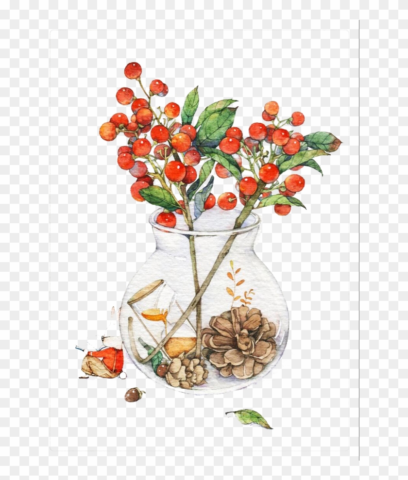Watercolor Painting Drawing Vase Illustration - Watercolor Painting ...