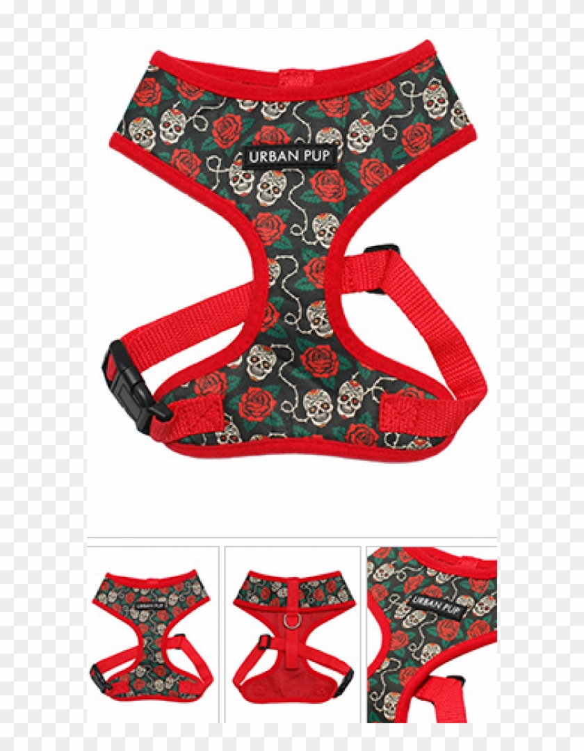 Urbanpup Skull & Roses Harness By Urbanpup - Dog - Free Transparent PNG ...