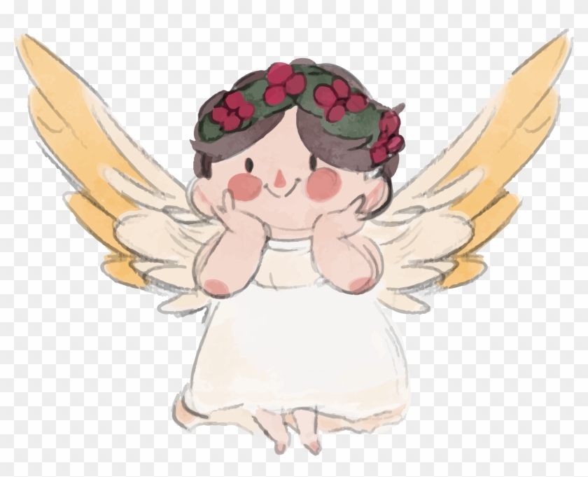 Watercolor Painting Angel - Metal Cutting Dies Stamp Stencils Girls ...