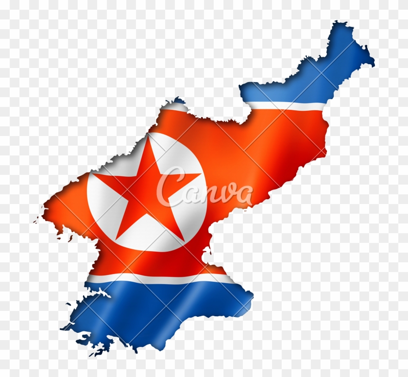 North Korean Flag Map - North Korea Map - Full Size PNG Clipart Images ...