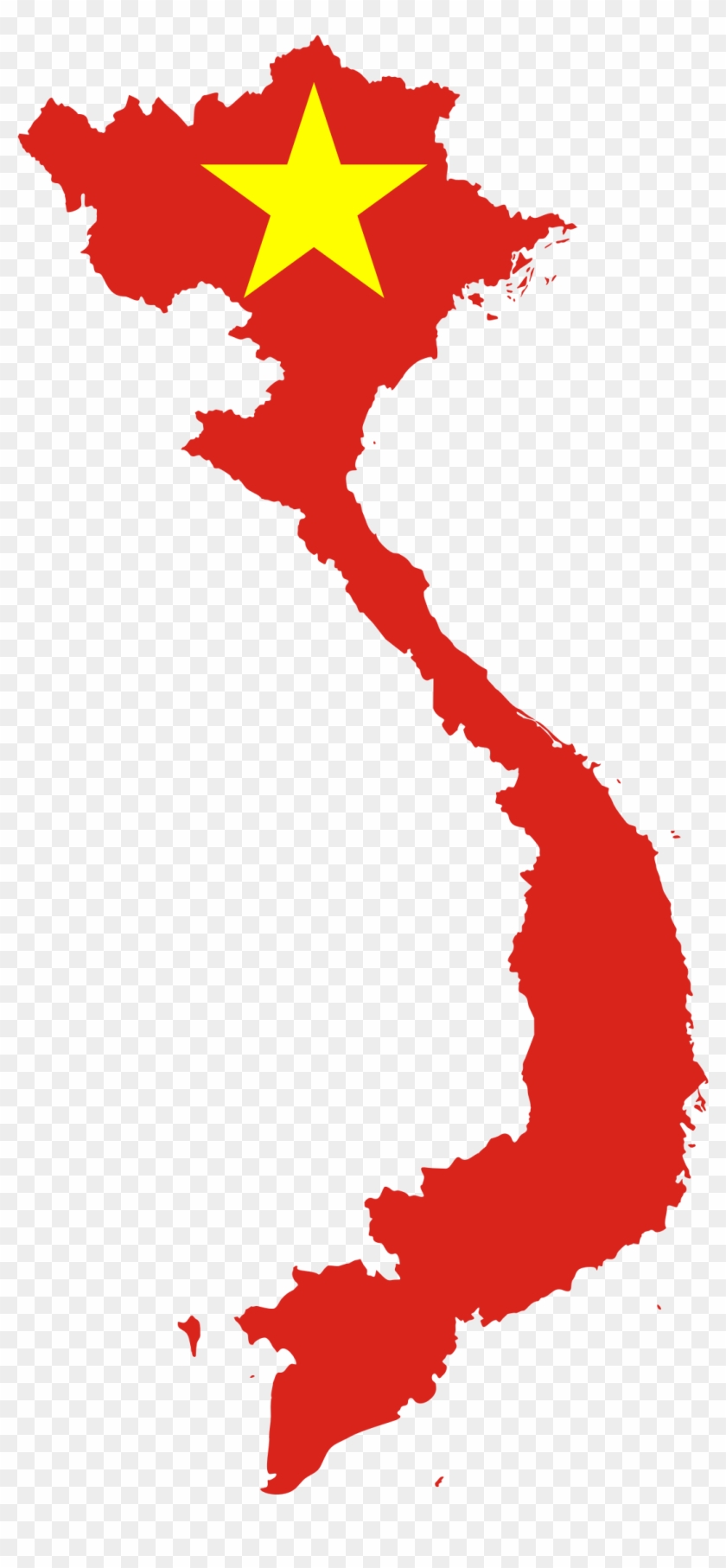 Vietnam Map Flag - Vietnam Map Flag - Full Size PNG Clipart Images Download