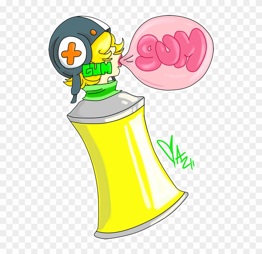 Gum Spray Can By Coffeejelly - Cartoon - Free Transparent PNG Clipart ...