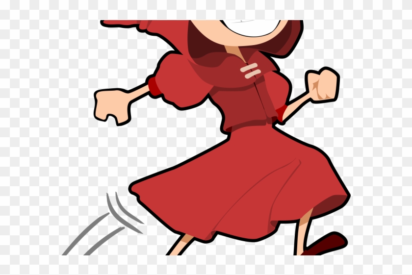 Hop Clipart Jumping - Cartoon Little Red Riding Hood - Full Size PNG ...