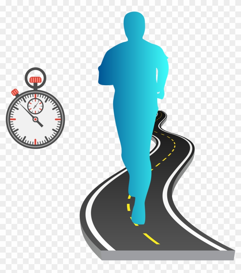 Vector Cartoon Pattern Blue Running Man - Vector Cartoon Pattern Blue ...