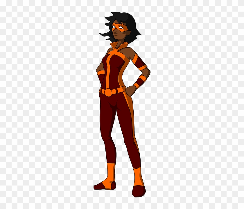 Human, Superhero, Woman, Costume, Brown, Red - Superhero - Full Size ...