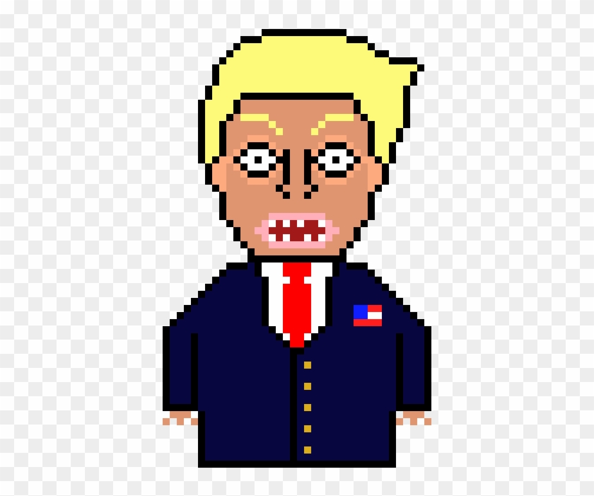 Trump - Pixel Art - Full Size PNG Clipart Images Download
