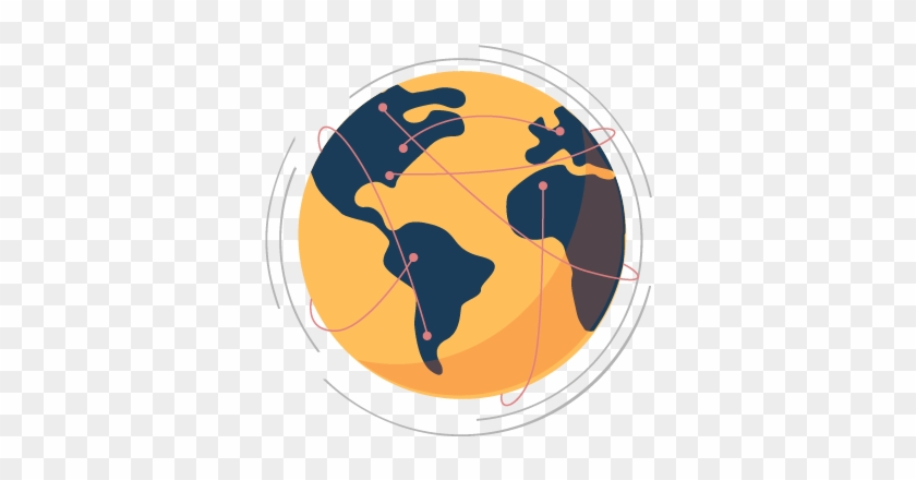 Graphic Of An Interconnected Globe - World Map - Full Size PNG Clipart ...