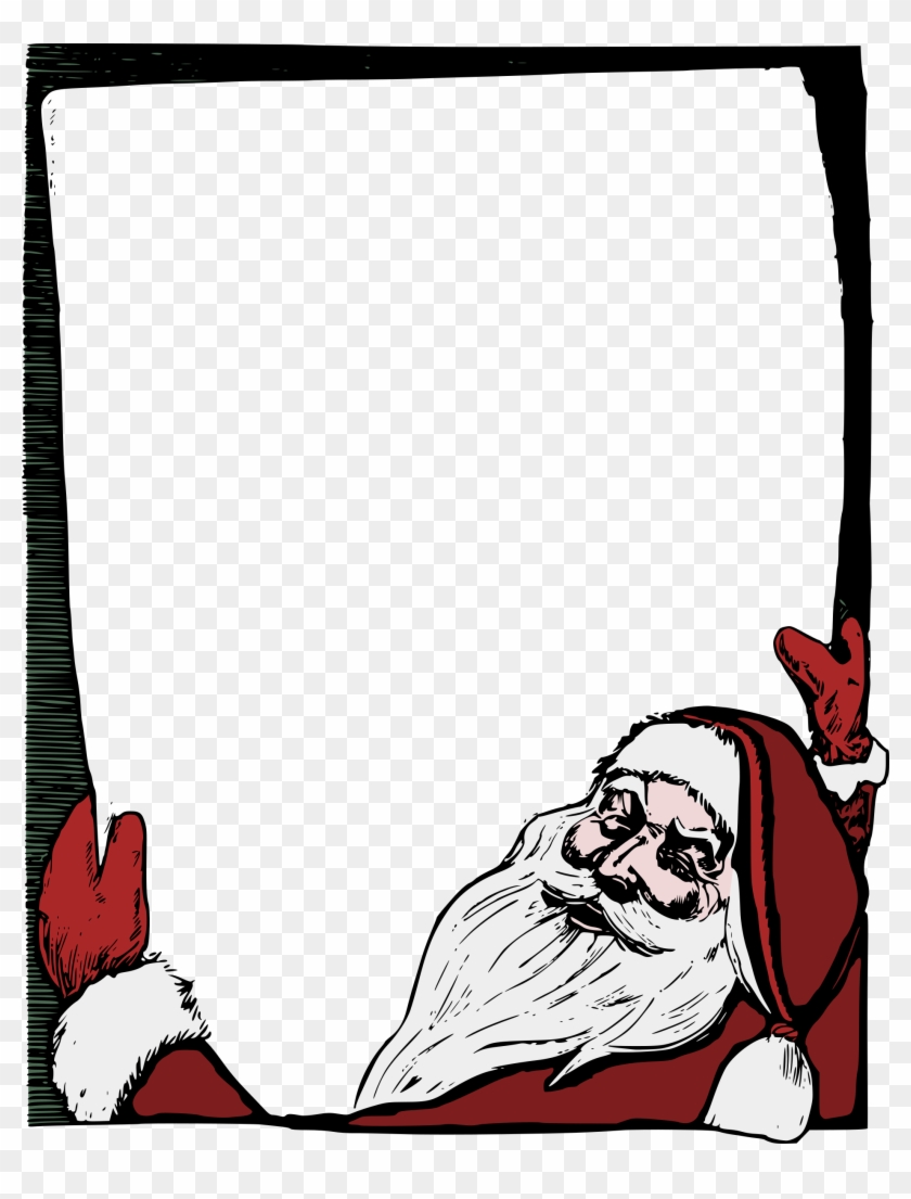 Big Image - Christmas Frame Png Santa - Full Size PNG Clipart Images ...