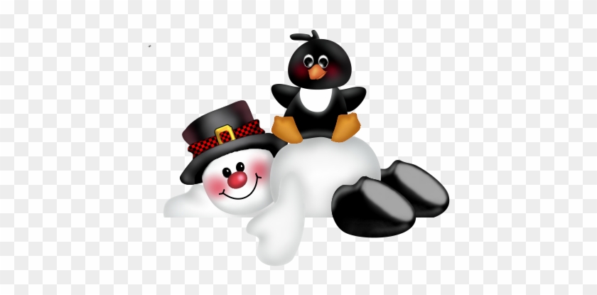 Snowman And Penguin - Img - Full Size PNG Clipart Images Download