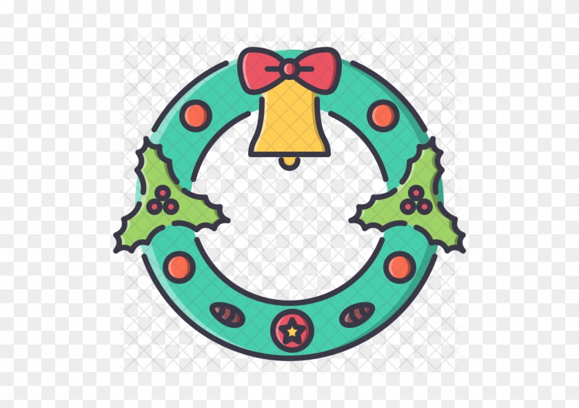 Christmas Wreath Icon - Christmas Wreath Icon - Full Size PNG Clipart ...