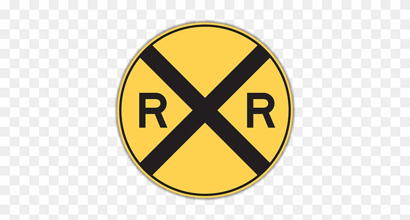 W10-1 Grade Crossing Advance Warning - Yellow Circle Road Sign - Full ...
