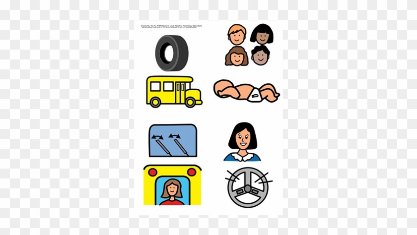 Wheels On Bus Manipulatives - Boardmaker - Full Size PNG Clipart Images ...