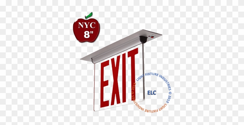 Edge Lit Exit Sign - Emergency Lights And Exit Signs - Full Size PNG ...