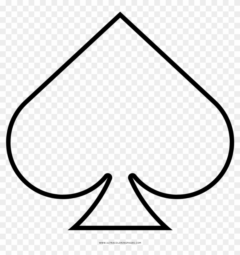 Spade Coloring Page - Line Art - Full Size PNG Clipart Images Download