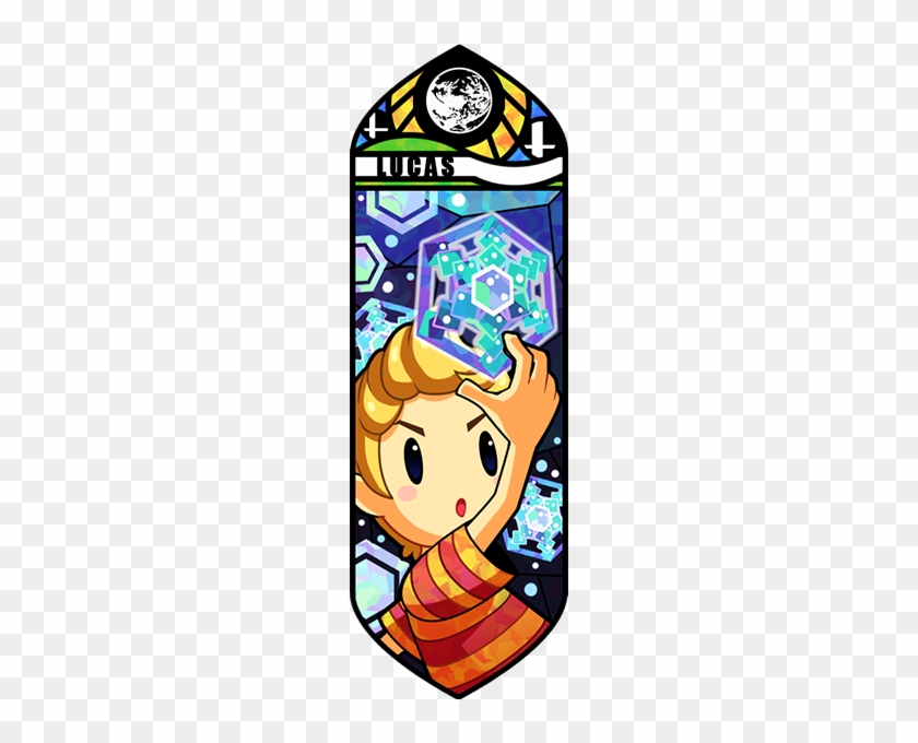 Smash Bros Stained Glass Lucas - Full Size PNG Clipart Images Download