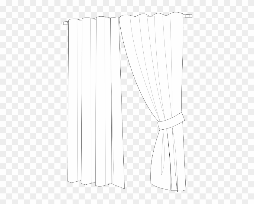 Coloring Picture Of Curtain - Full Size PNG Clipart Images Download