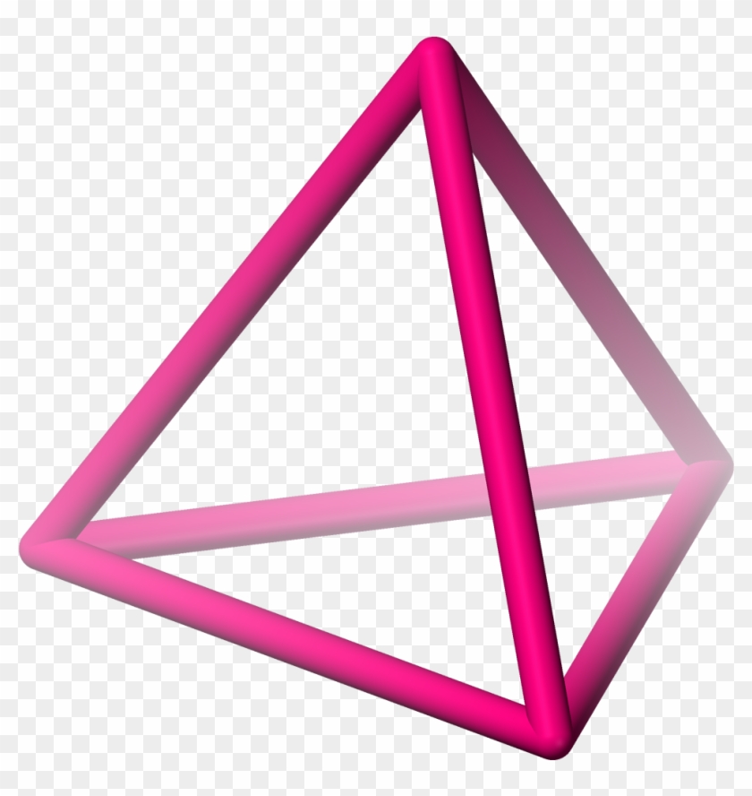 Pyramid Clipart Shaped Object - Tetrahedron Shape In 3d - Full Size PNG ...
