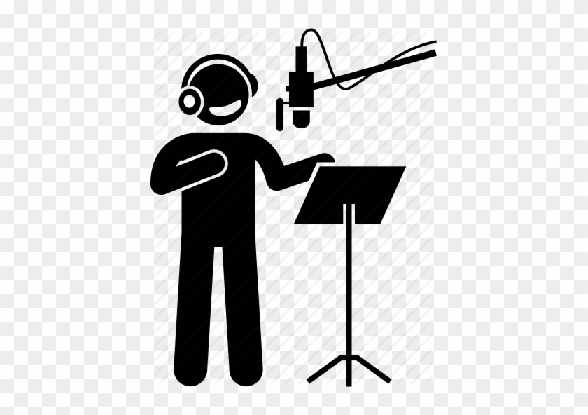 Singing Clipart Recording Studio Mic - Voice Over Artist Icon - Full ...