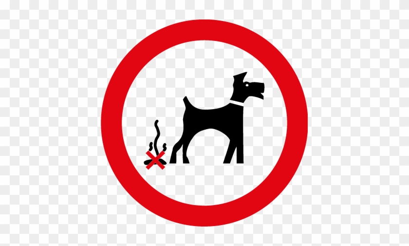 Dog Mess Symbol - Pedestrian Prohibited Road Signs - Full Size PNG ...