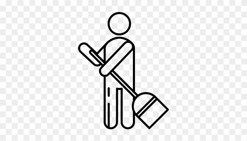 Man Sweeping Vector - Stickman Cleaning - Full Size PNG Clipart Images ...