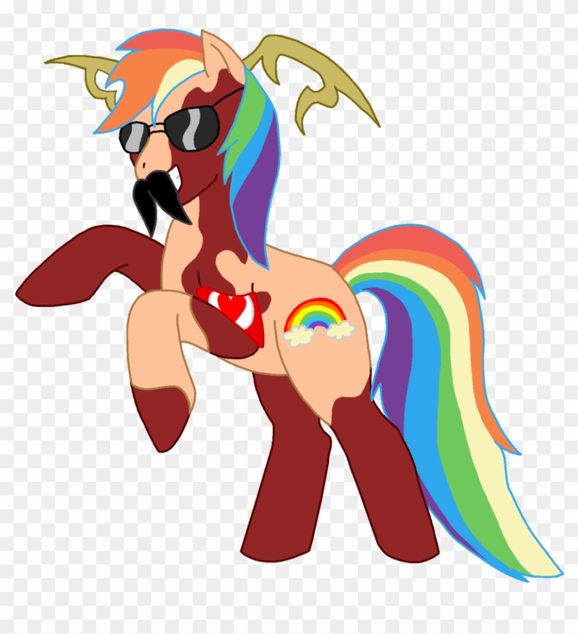 Rainbow Bacon Pony By Rugissement - Cartoon - Full Size PNG Clipart ...