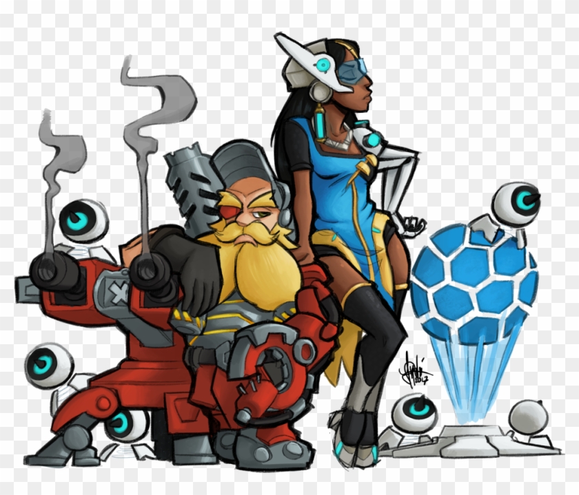 Overwatch Cartoon Fictional Character Art - Cartoon - Free Transparent ...
