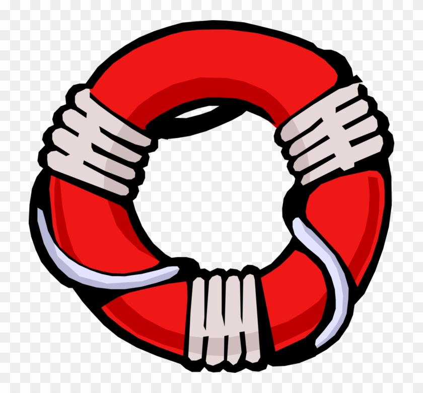 Vector Illustration Of Lifebuoy Ring Lifesaver Life - Life Preserver ...