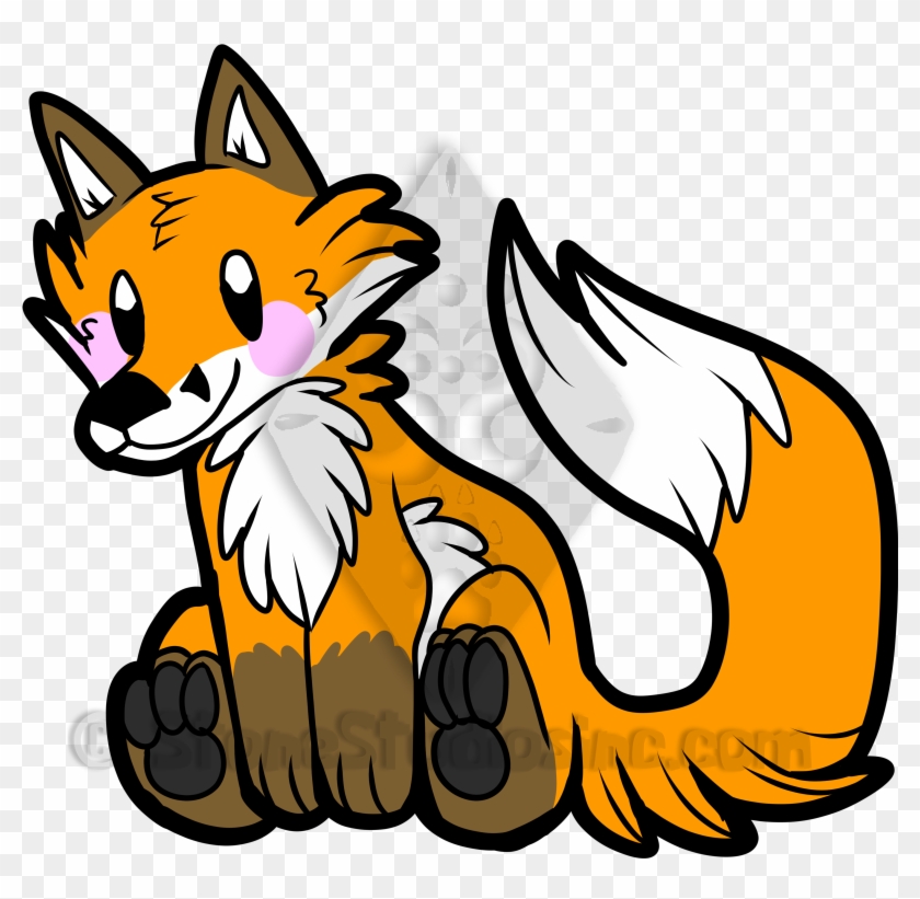 Fox Chibi Sticker Design - Cartoon - Free Transparent PNG Clipart ...