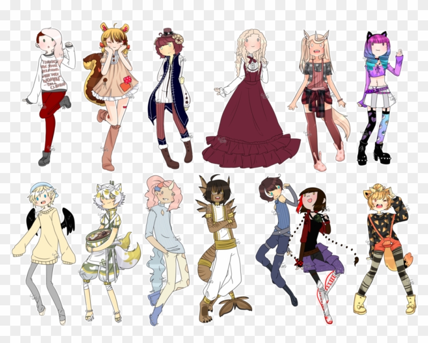 Thin Chibi Party By Tenshilove - Cartoon - Free Transparent PNG Clipart ...