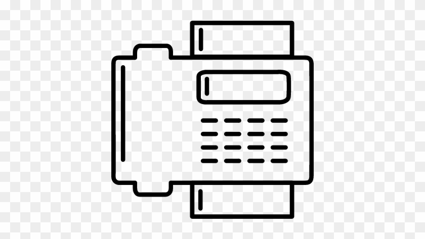 Fax Communication Machine Outline Vector - Fax Outline Icon - Full Size ...