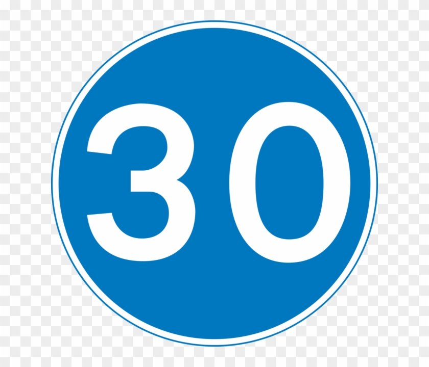 Minimum Speed Limit Of 30mph - Minimum Speed Limit Sign - Full Size PNG ...