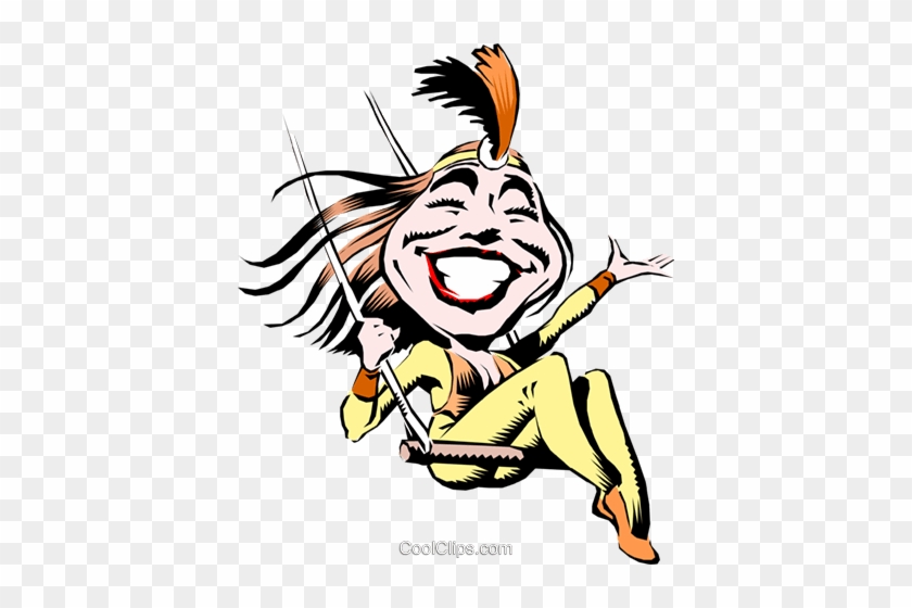 Cartoon Trapeze Artist Royalty Free Vector Clip Art - Trapezista ...