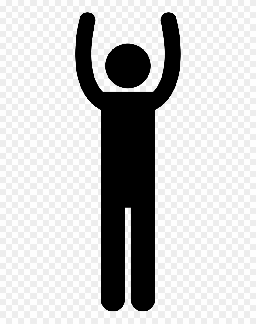 Arms Up Silhouette Comments - Stickman Arms Up Png - Full Size PNG ...