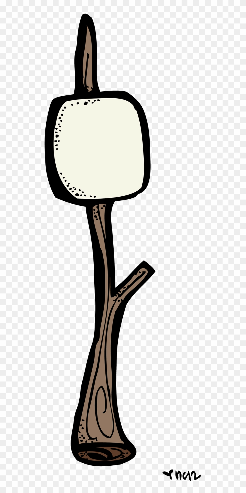 Lds Camp Cliparts - Cartoon Marshmallow On Stick - Full Size PNG ...