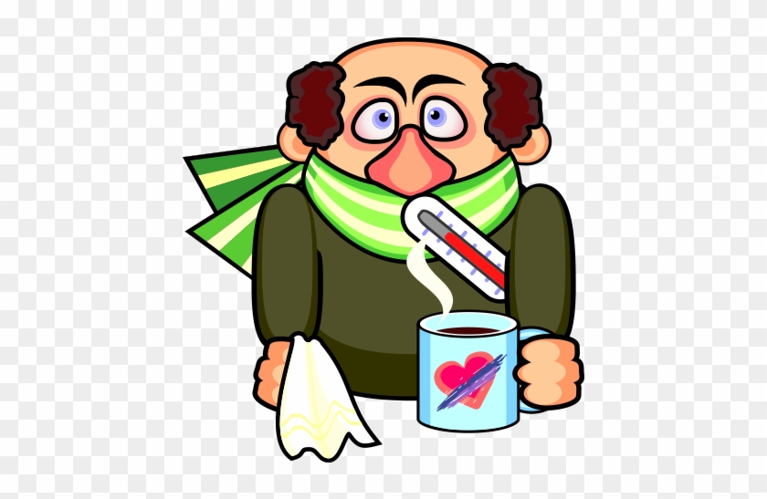 Caricatura De Hombre Enfermo