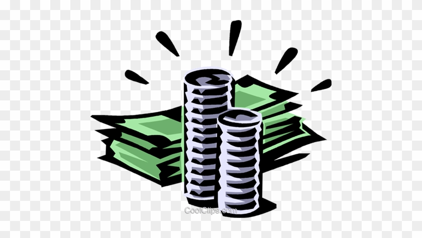 Dollar Bills And Coins Royalty Free Vector Clip Art - Bills And Coins ...
