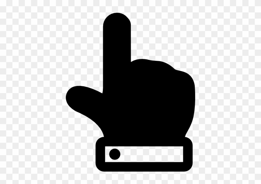 Finger Pointing Up Of Filled Hand Gesture Free Icon - Señalar Icono Png ...